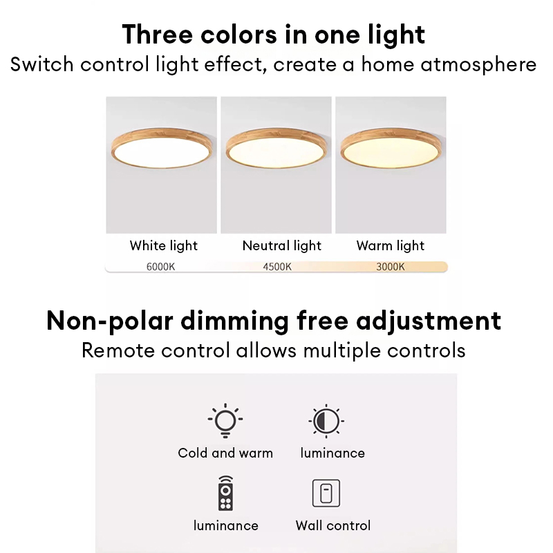 Ceiling light High-brightness LED living room light White light/warm ...