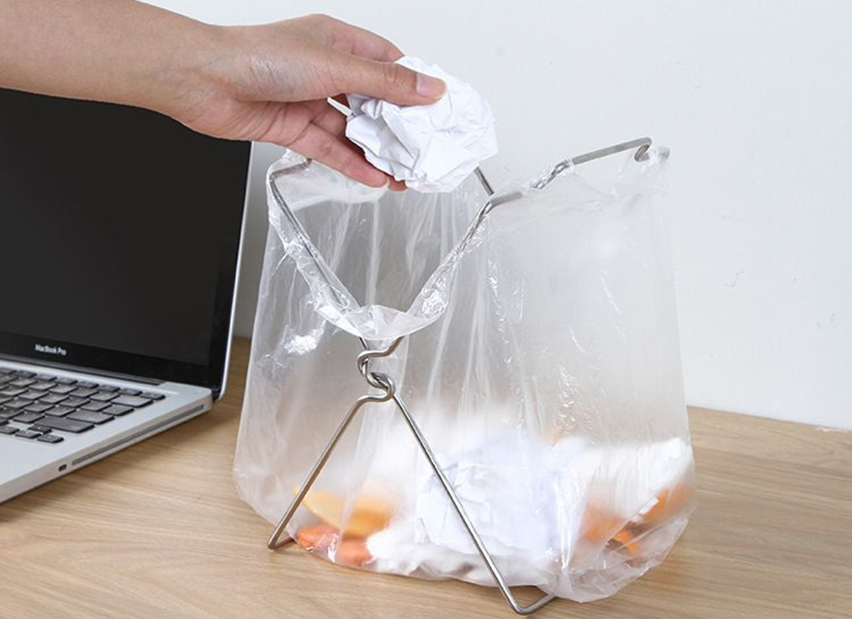 Outdoor Portable Garbage Rack Camping Trash Bag Holder Stand Iron ...