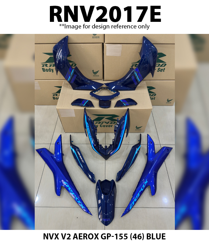 YAMAHA Nvx V2 Aerox GP-155 (46) Silver Blue Orange White RAPIDO ...
