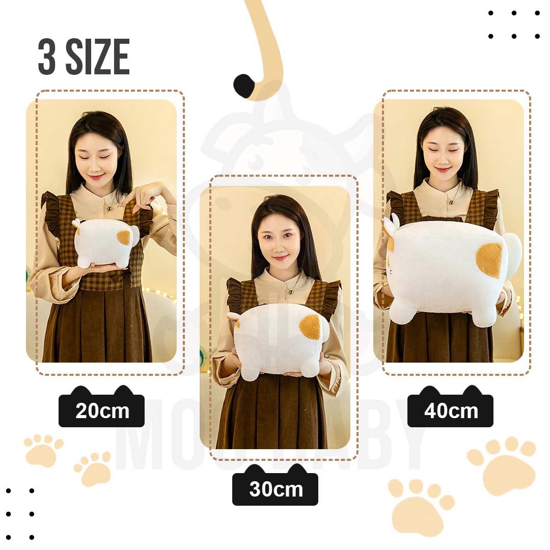 ⭐Moo Baby Cube Cat Plush Toy Cat Bantal Kucing Comel Cat Plushie Pillow ...