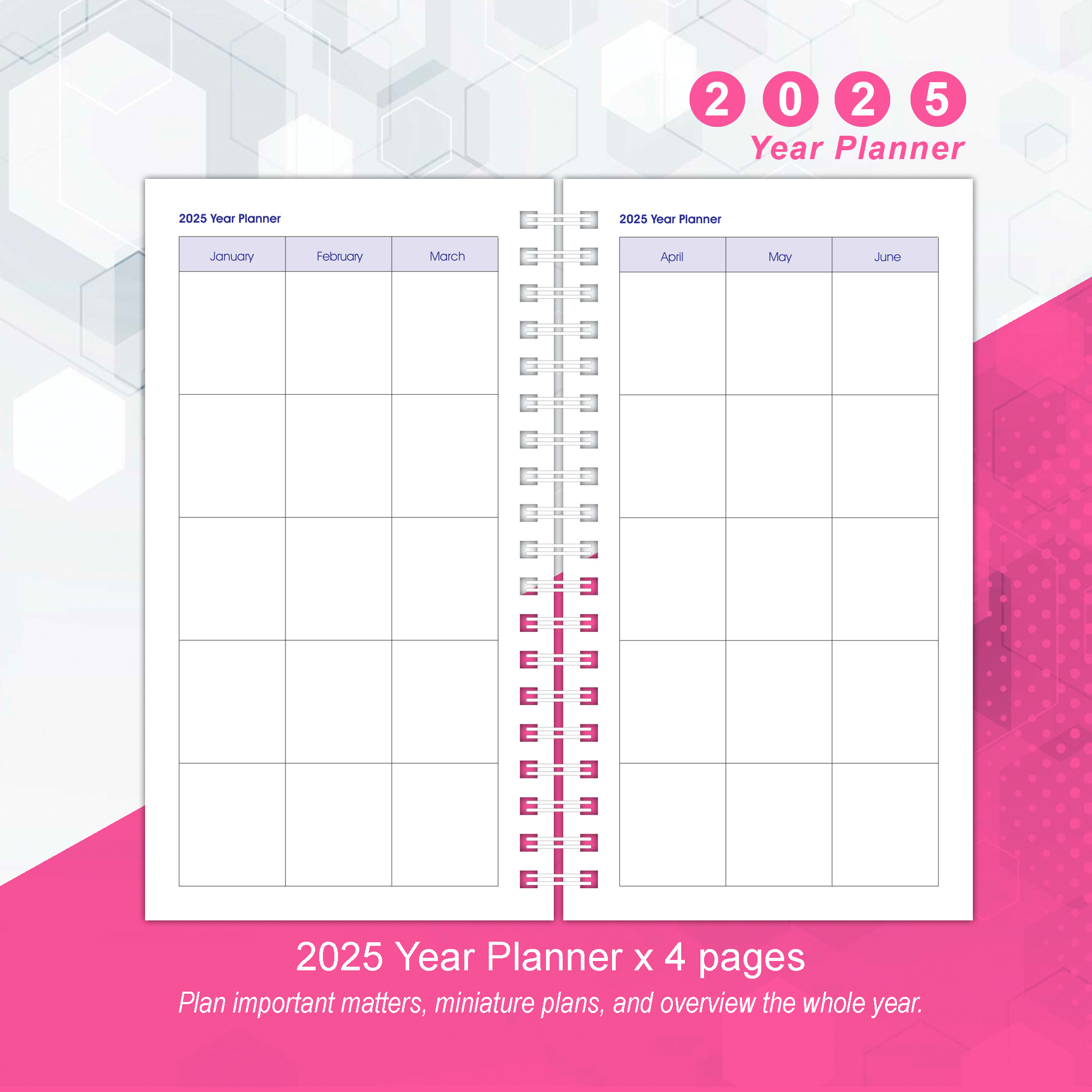 2025 Slim Wire O spiral planner diary week month year planner Journal ...