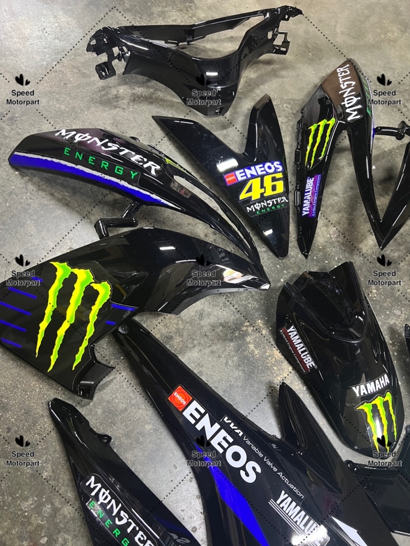 COVER SET NVX V1 V2 MONSTER FULL BLACK | Shopee Malaysia