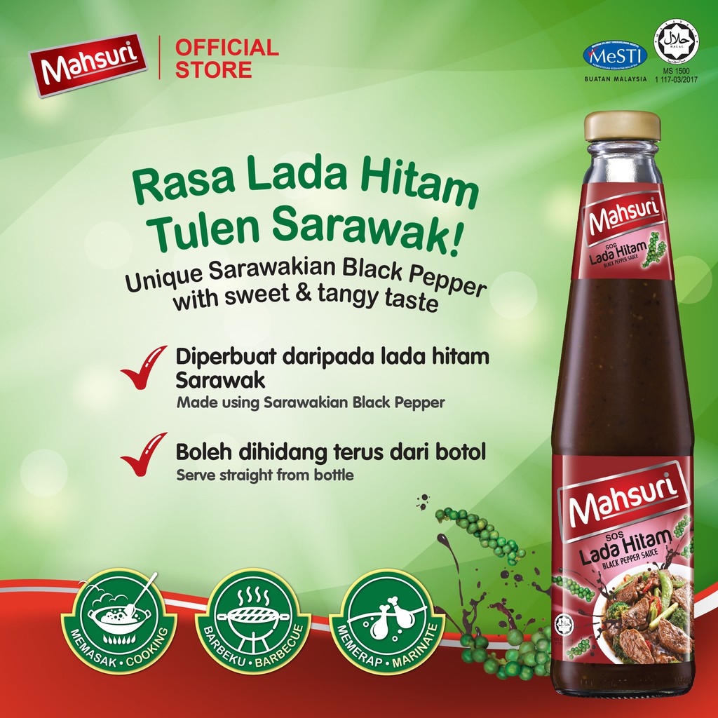 Mahsuri Sos Lada Hitam (490g) | Shopee Malaysia