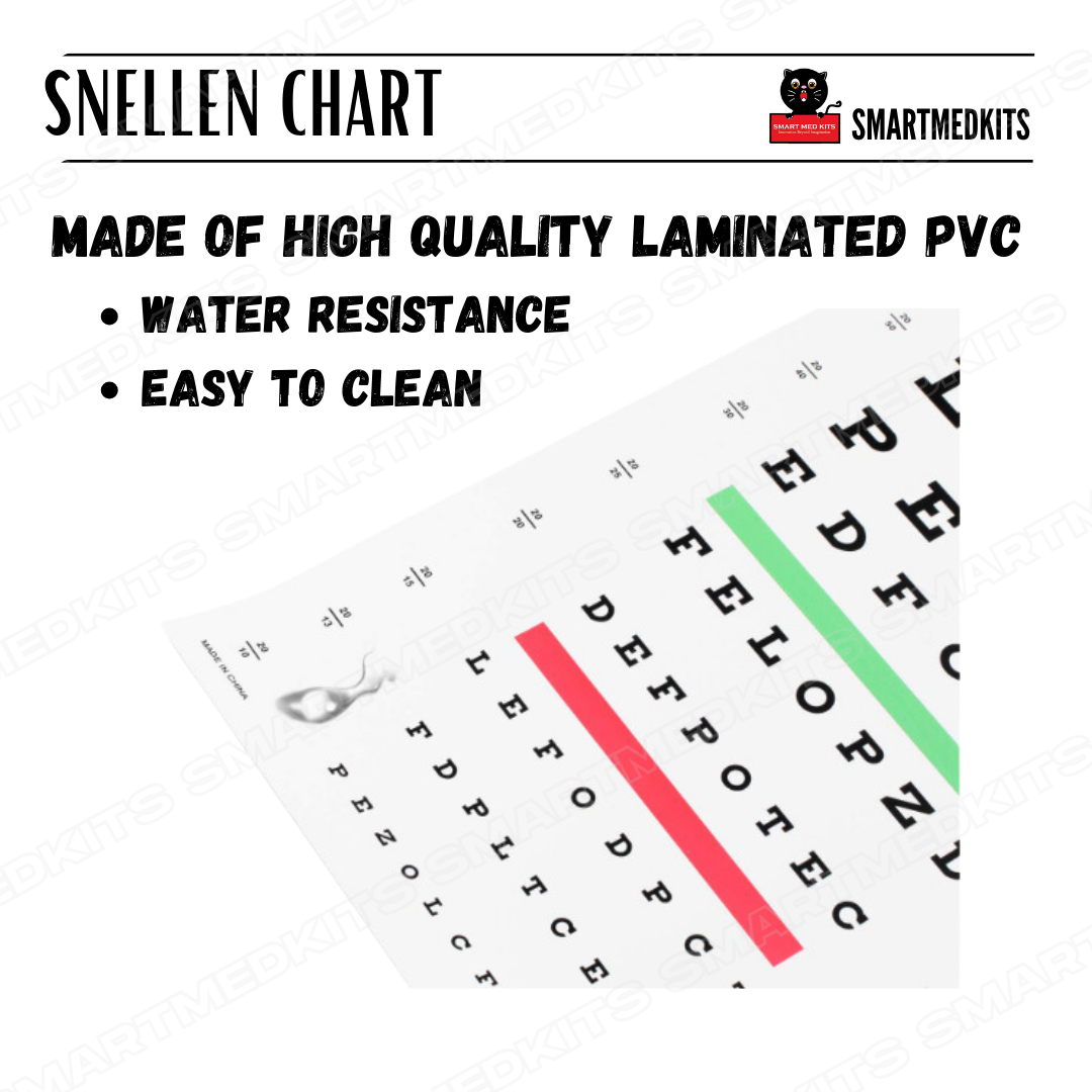 Eye chart Snellen Chart with Eye Occluder E type and Alphabet type ...