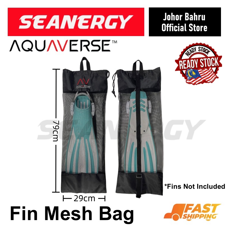 AQUAVERSE Fin Bag Mesh Bag Scuba Diving Bag Snorkeling Bag for Mask Fin ...