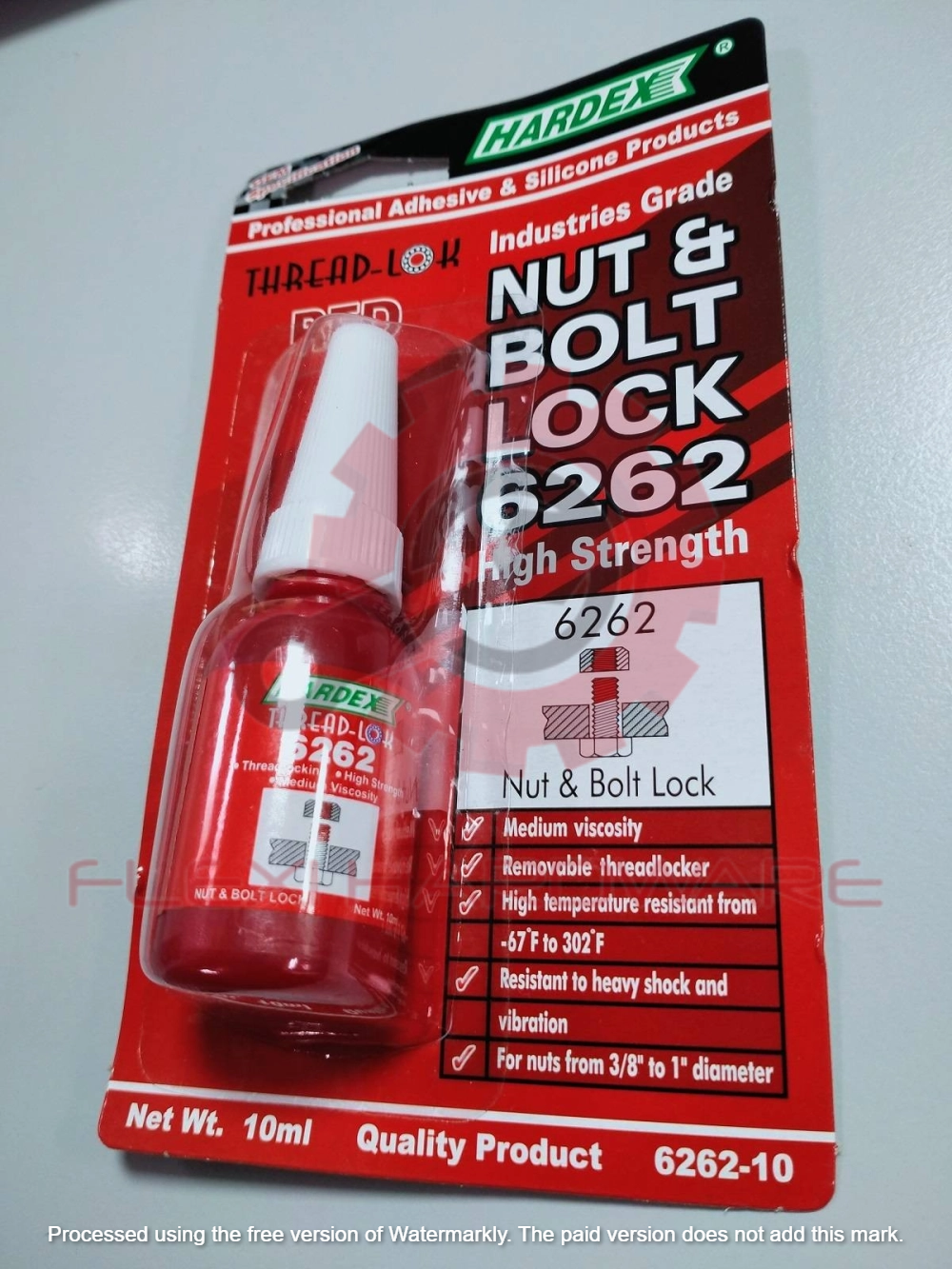 (BLUE/RED) HARDEX 6242 / 6262 NUT LOCK THREAD LOCKER MEDIUM HIGH ...