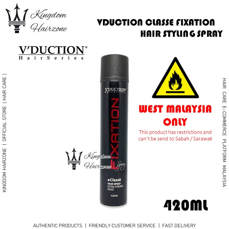 V'Duction Classe Fixation Hair Styling Spray Hairspray Black (420ml) | Shopee Malaysia