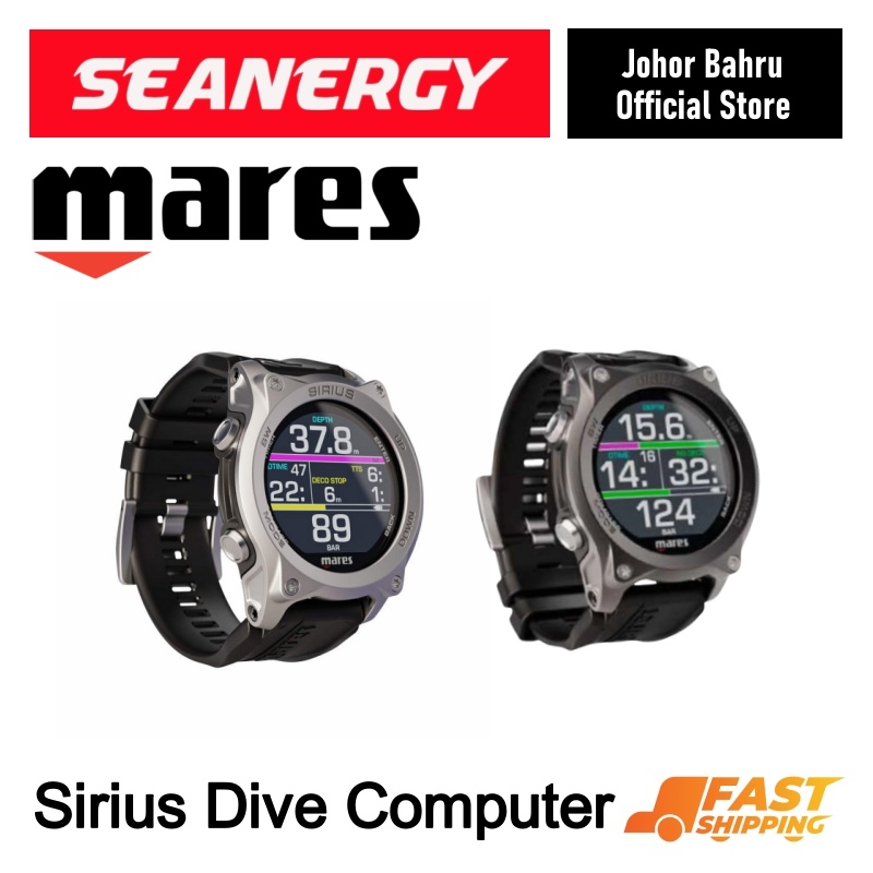 Mares Sirius Dive Computer for Scuba Diving Tech Diving Nitrox Trimix ...