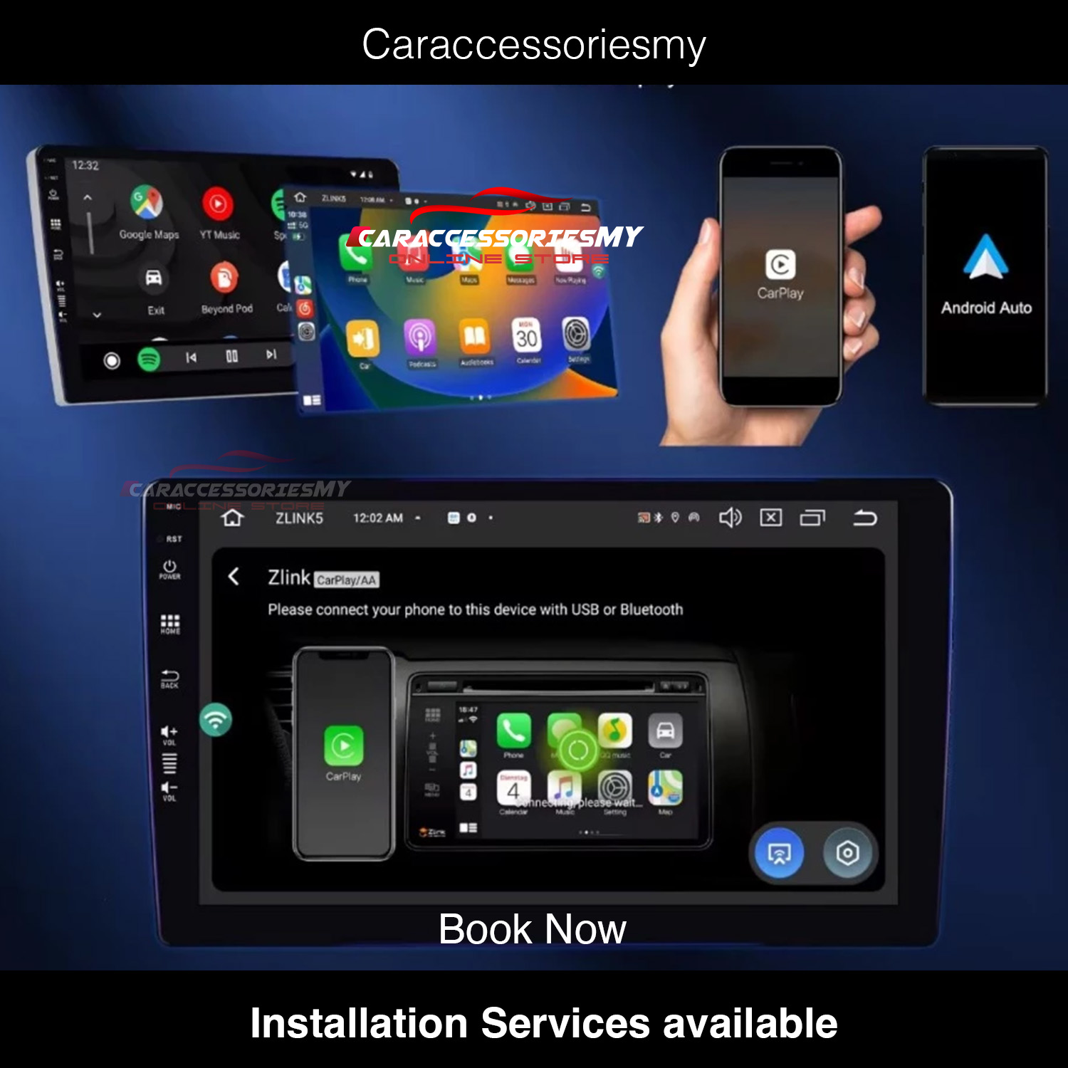 Fordayo Android Player 8257 4+64GB Octa Core 9/10” CarPlay Android Auto ...