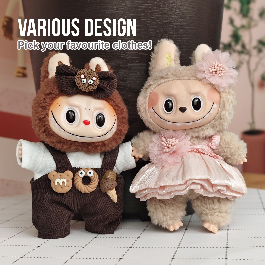 ⭐Moo Baby Baju Labubu Murah Labubu 17cm Clothes for Labubu Hat Labubu ...
