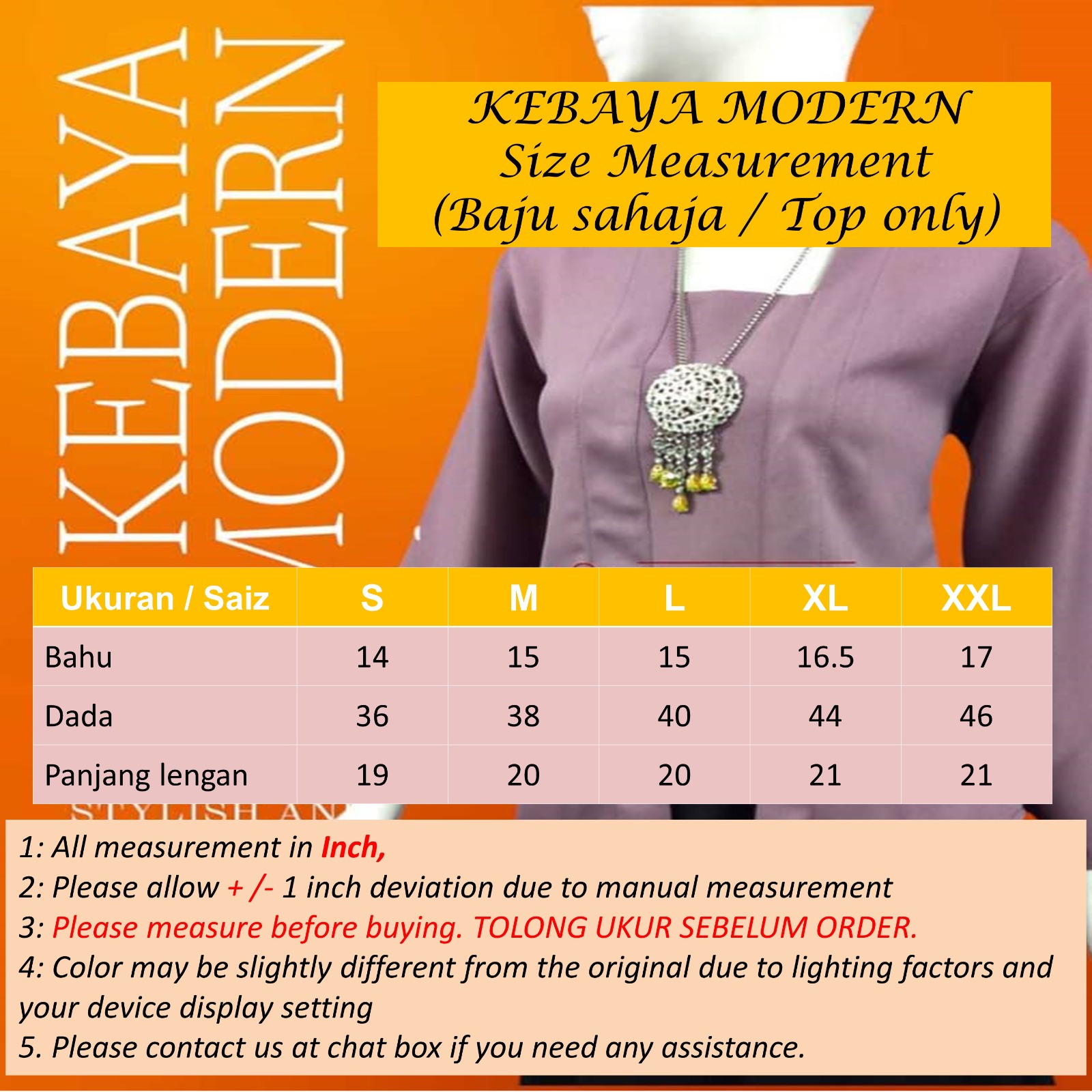 SUMAIYAH Baju kebaya moden wanita plain dewasa TOP ONLY | Shopee Malaysia