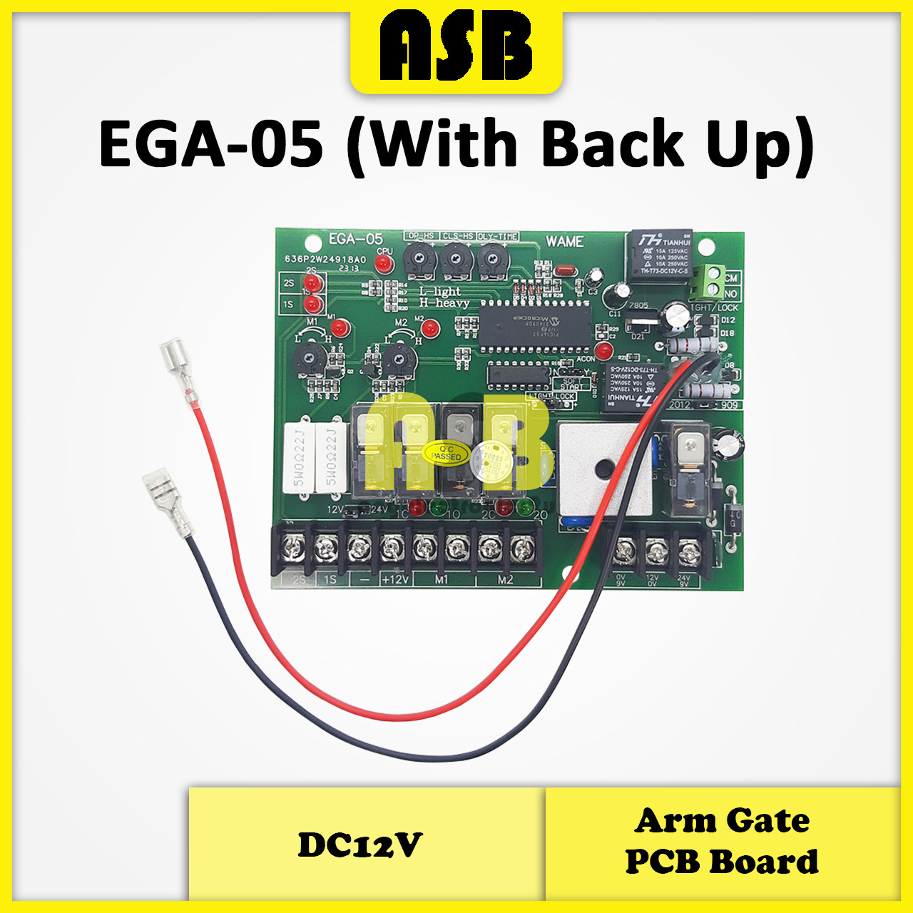 (1pc) Arm Gate PCB Board with Back Up ( P1 / EGA-05 / EGA-01 ) ( DC12V ...