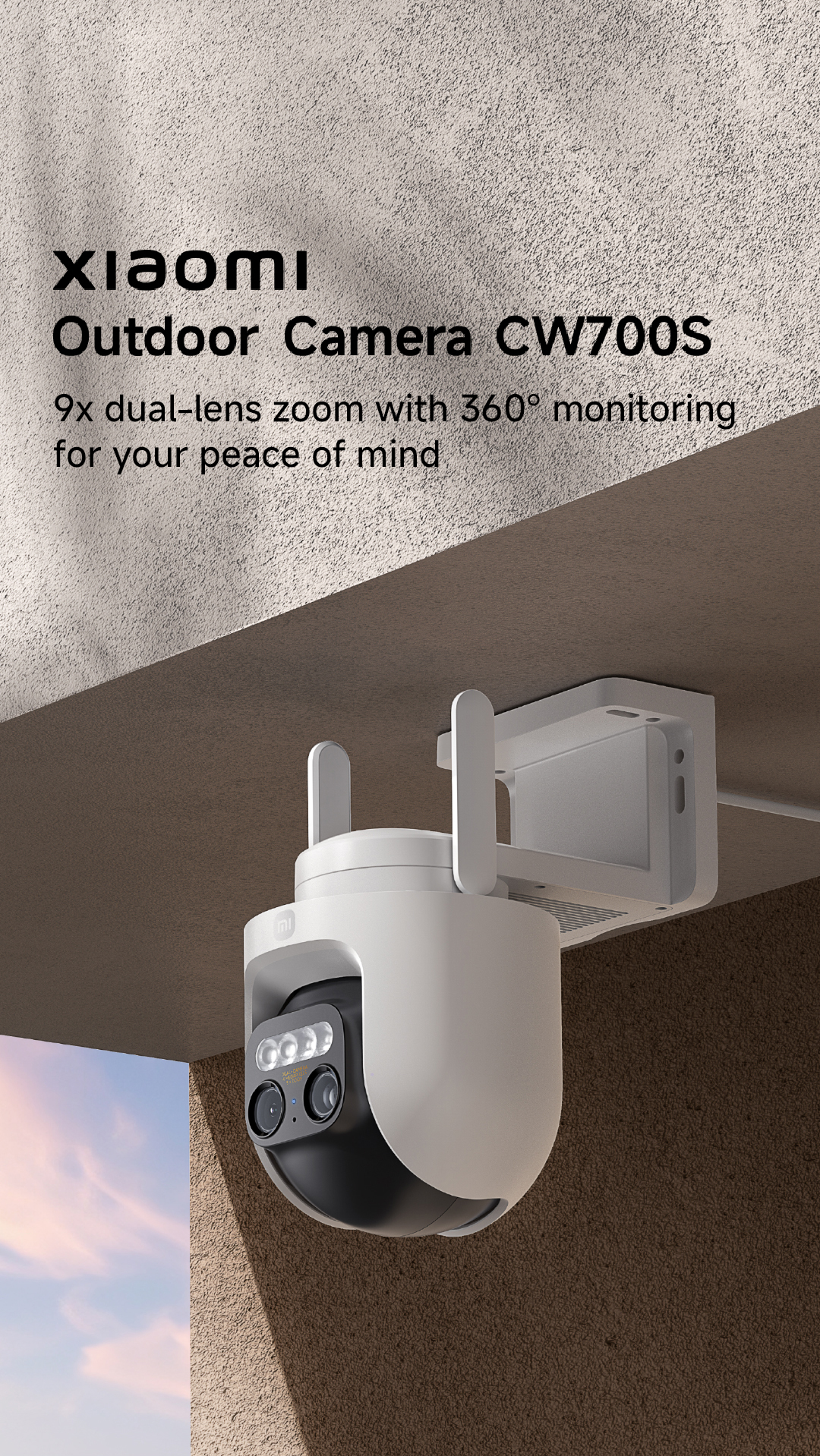 New Xiaomi Outdoor Camera CW700S 9X dual-lens zoom/4MP 2.5K UHD ...