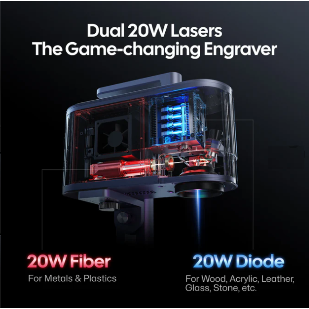 LaserPecker 5 LP5 - The Smart 20W Fiber + Diode Laser Engraver for Wood ...