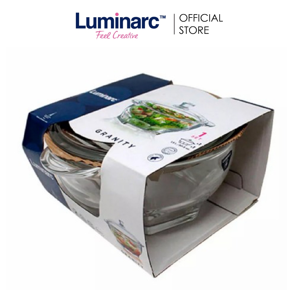 Luminarc Granity Casserole With Glass Lid - (1500ML) [Model: P7669 ...