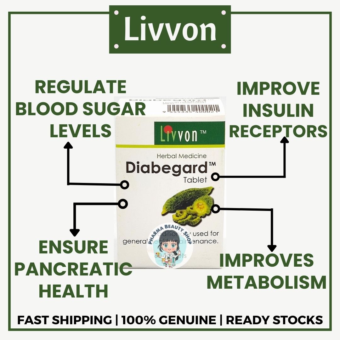 Livvon Diabegard Tablet 120s - 100% NATURAL SUGAR CONTROL | Shopee Malaysia