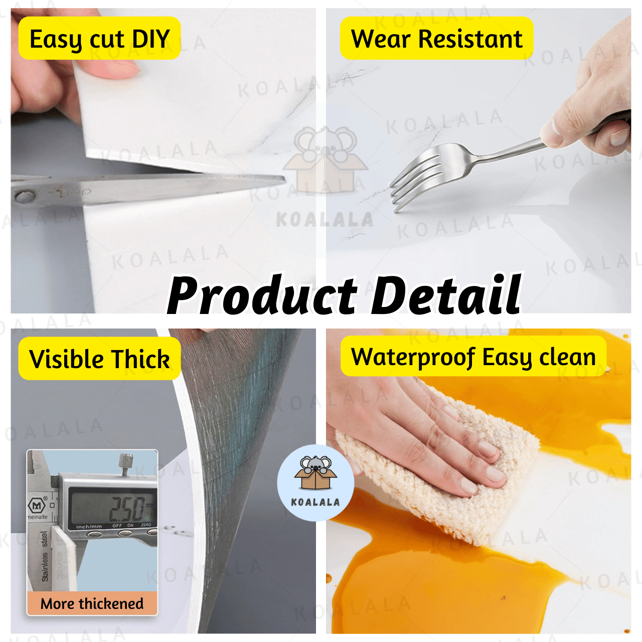 Kitchen Wall Sticker Paper Dinding Bathroom Wallpaper Waterproof Tile ...