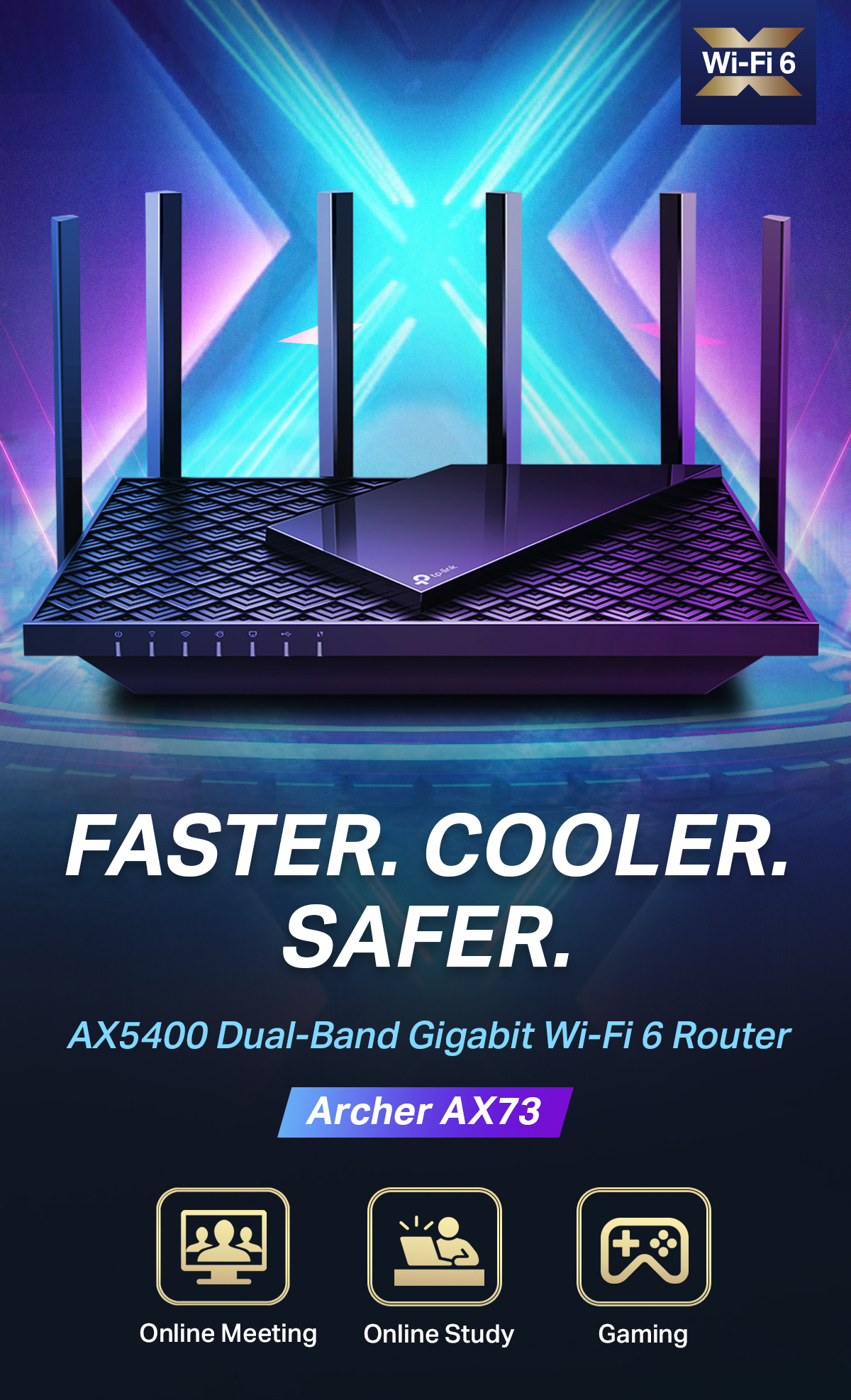 TP-Link Archer WiFi 6 AX6000 8-Stream with 2.5G Port Wireless Mesh ...