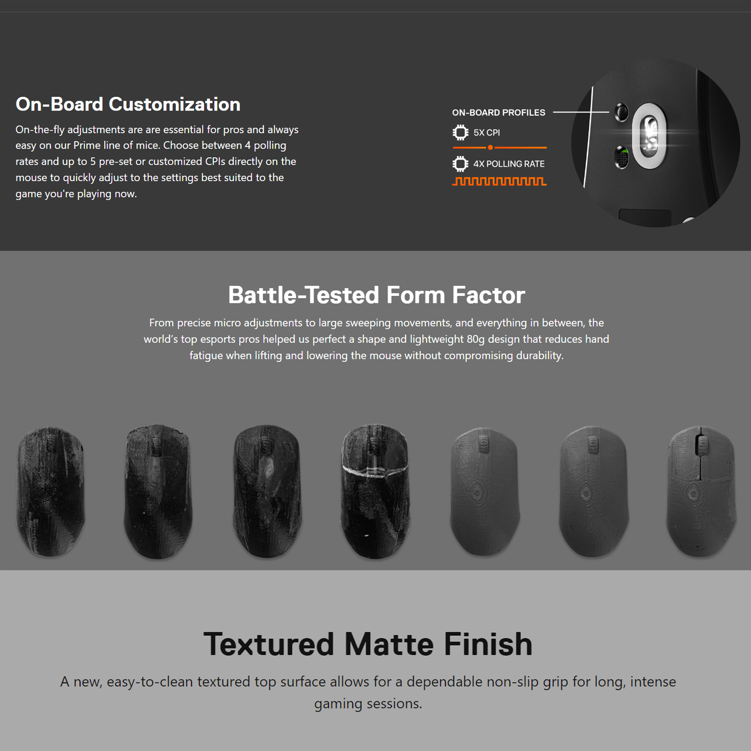 SteelSeries Prime Wired / Wireless Precision Esports Mouse with ...