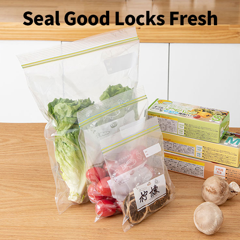 🏠 Transparent Zip Lock Food Freezer Bag Resealable Storage Zipper Bag ...