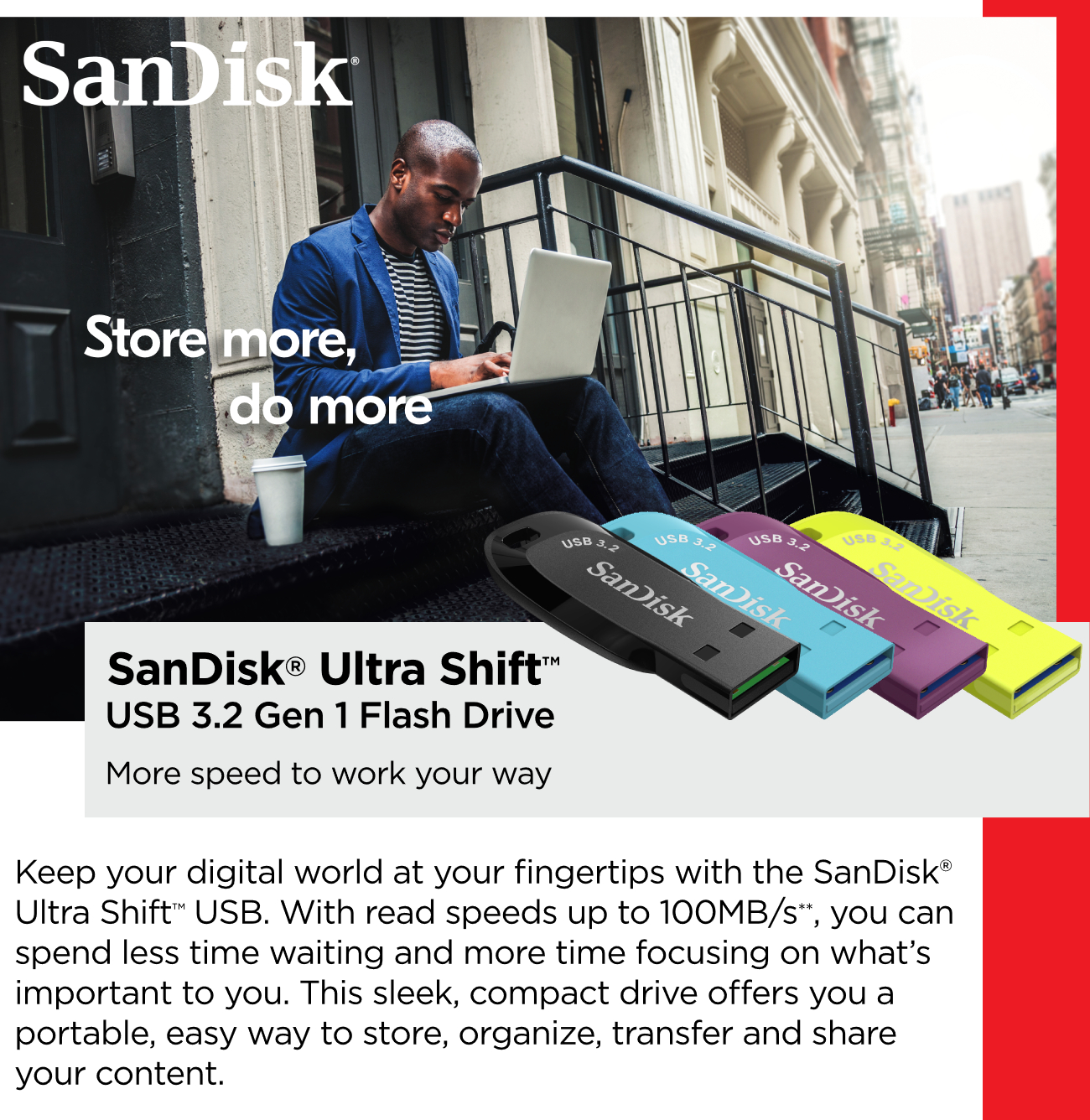 SanDisk® Ultra Shift™ USB 3.2 Flash Drive (512GB) | Shopee Malaysia