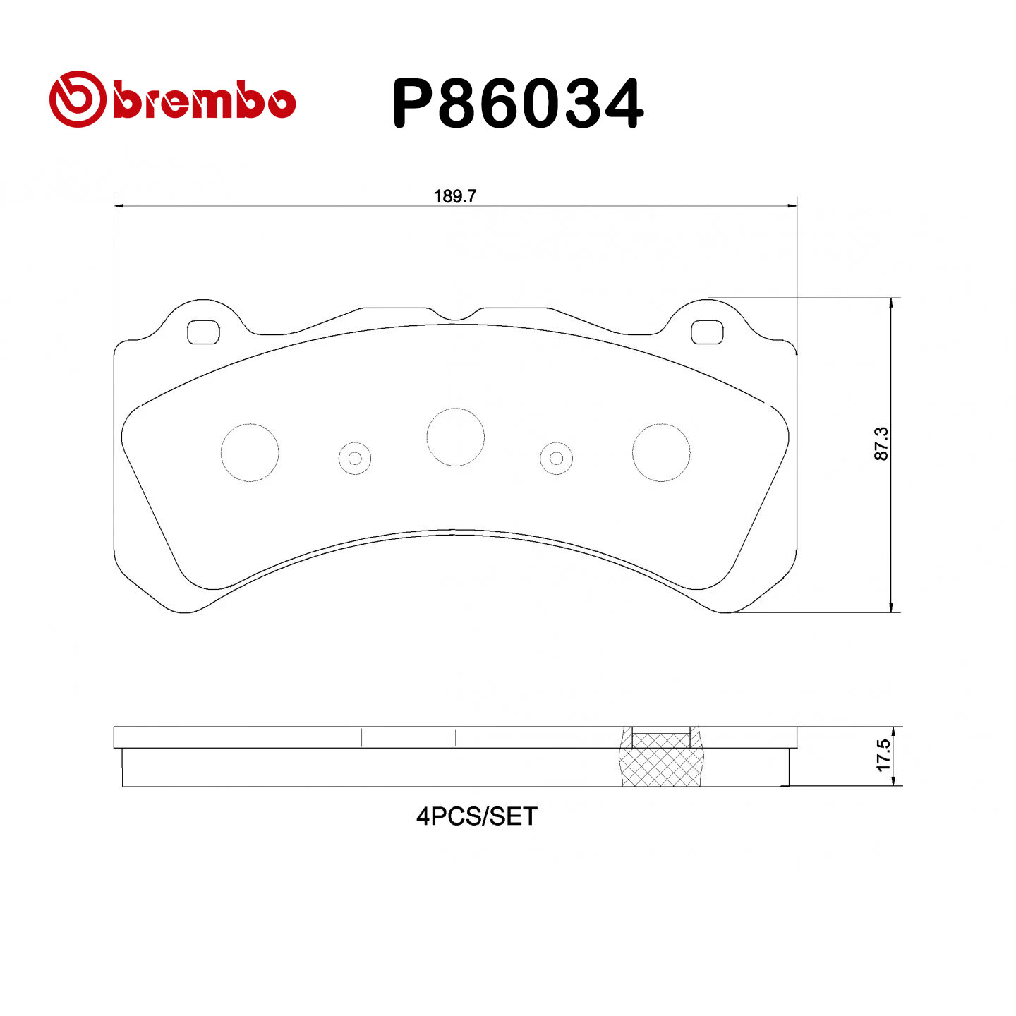 Brembo Brake Pad GT6 GT4 BM6 CTS V6 TT Sport TT8657 Caliper Front 6Pot ...