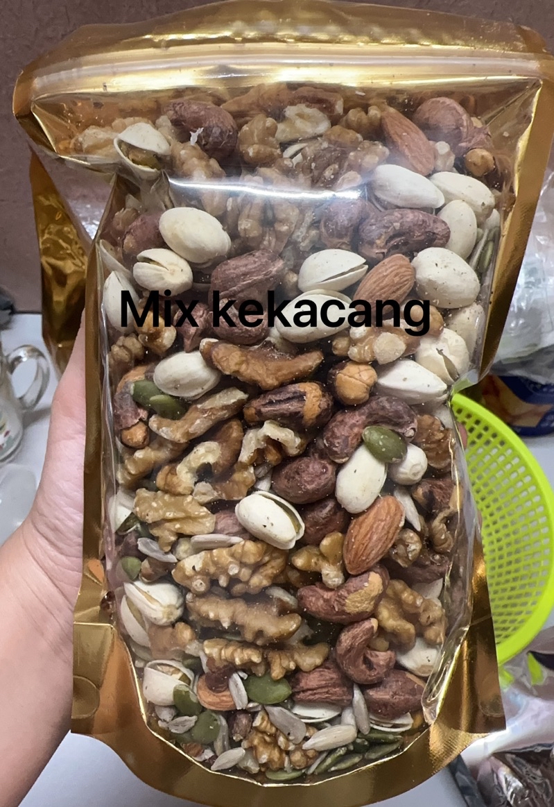 Mix Kekacang Campuran Kacang 500g(Walnut,Almond,Kacang Gajus,Pistachio ...