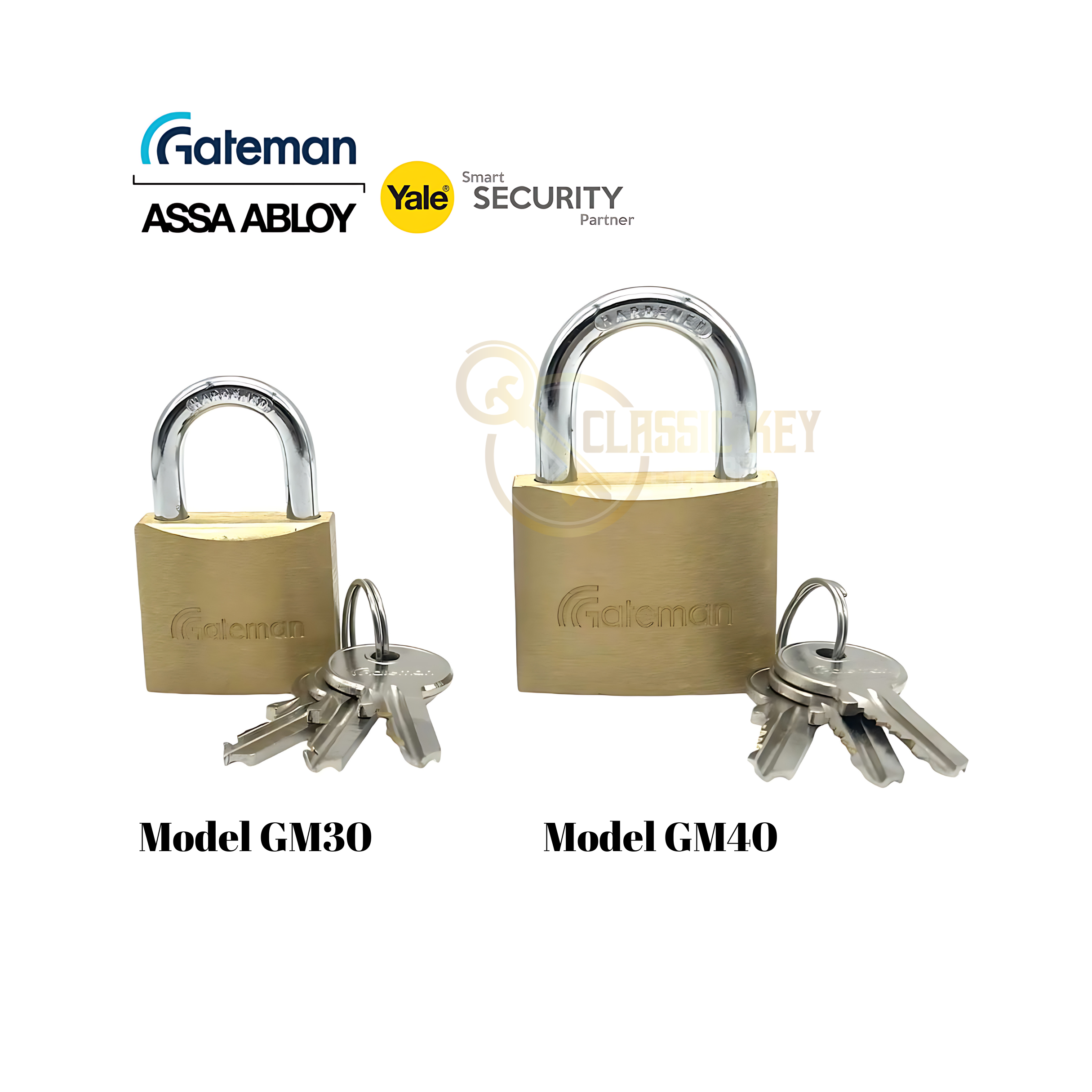 Gateman Padlock Solid Brass Body (Model GM30 / GM40) Part Of Yale ...