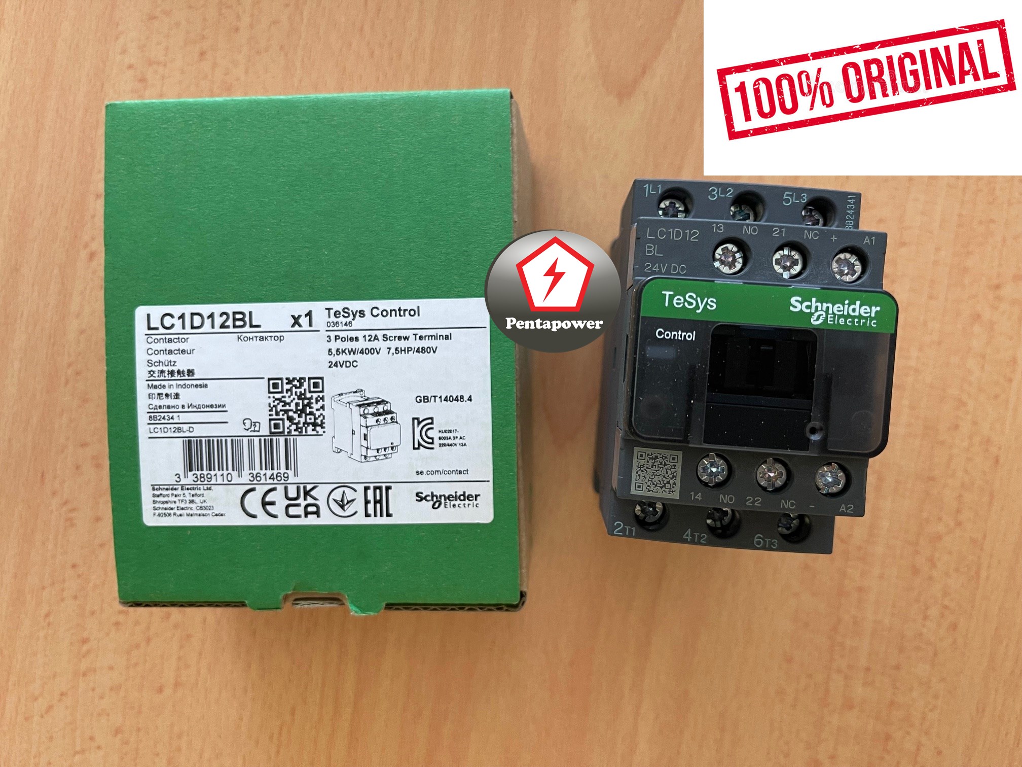 SCHNEIDER LC1D12BL TeSys Deca, nonreversing, 12A, 7.5HP at 480VAC, up ...