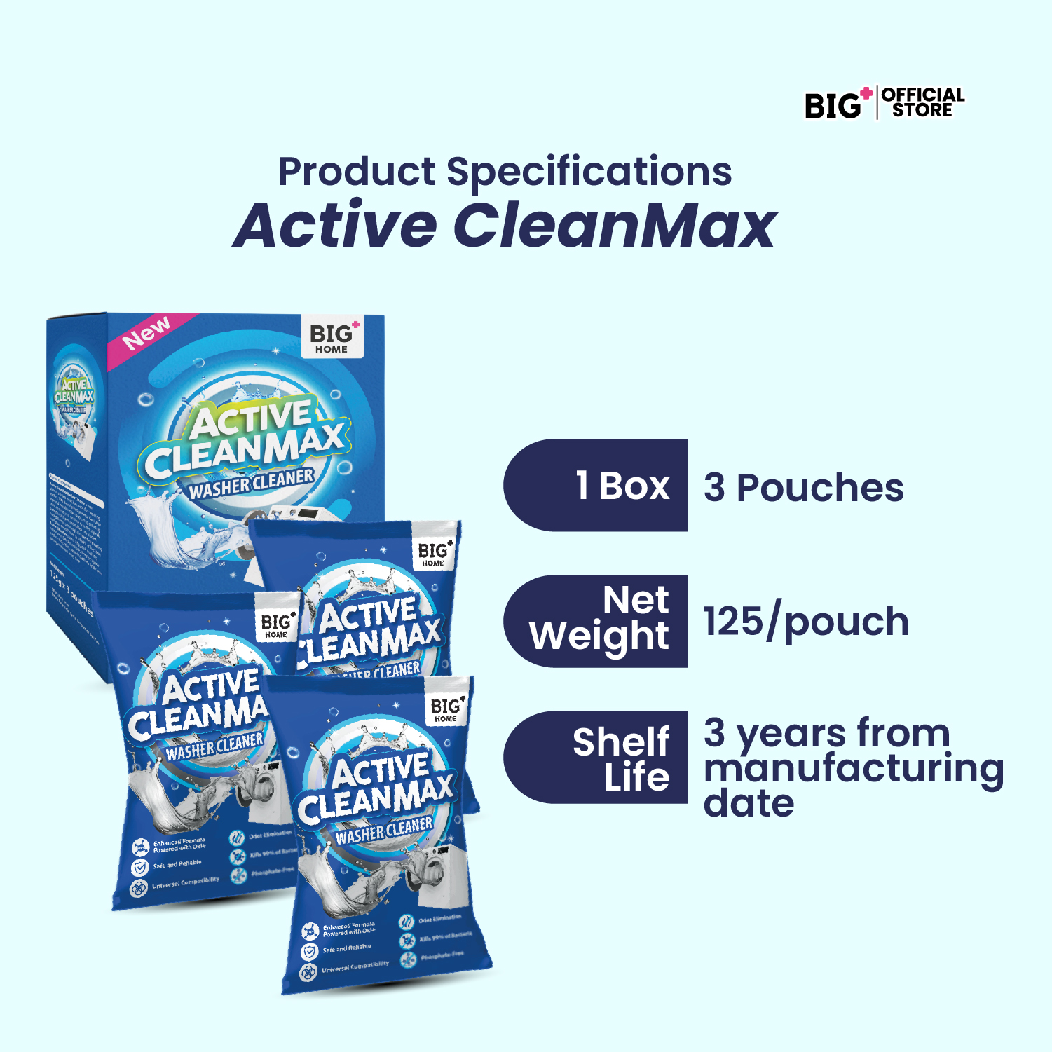 BIG+ Active CleanMax Washing Machine Cleaner (1 Box) | Shopee Malaysia