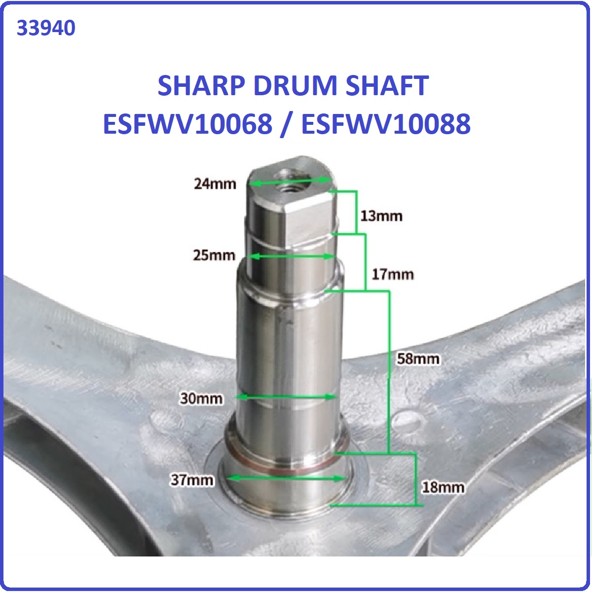 Sharp ESFWV10068 / ESFWV10088 Drum Shaft for washing machine use ...