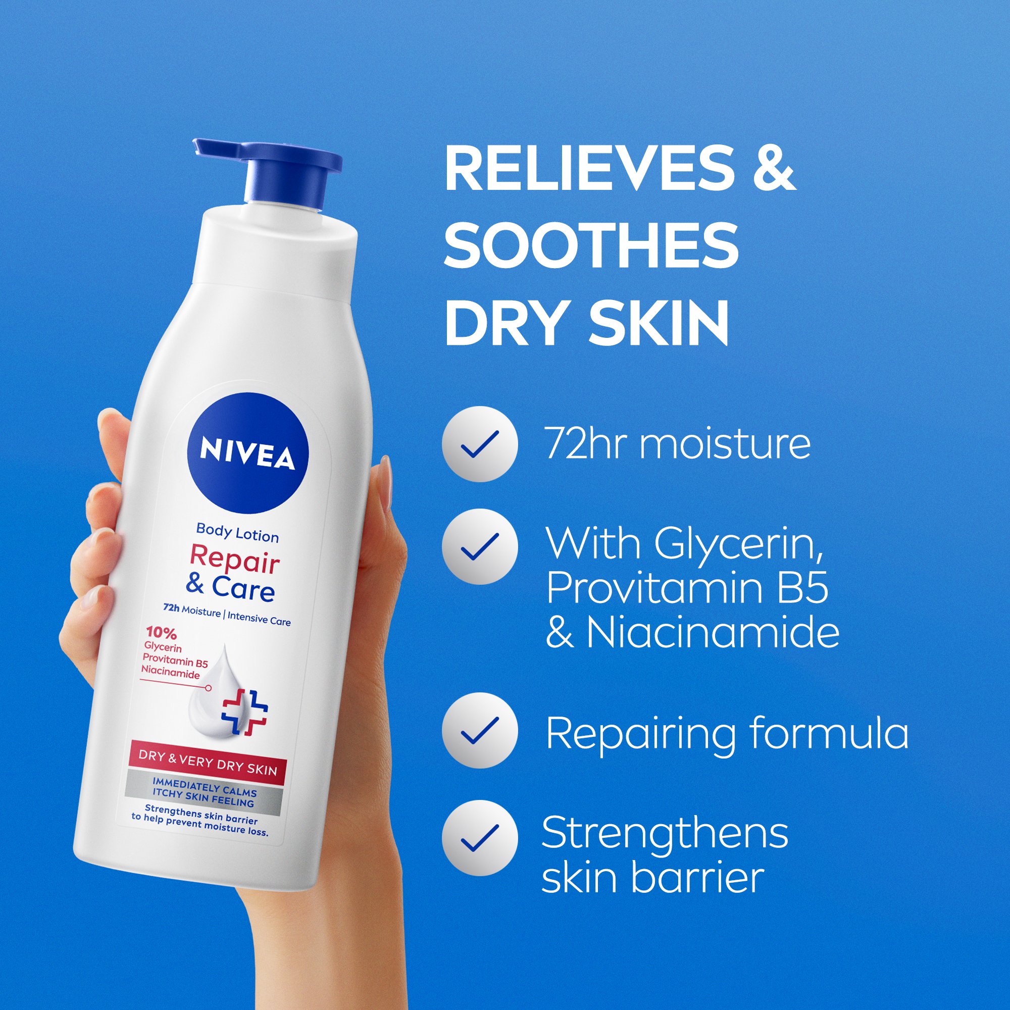 NIVEA Body Repair & Care Lotion Body Care, Moisturizer & Hand Cream ...