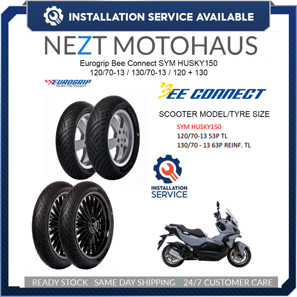 Eurogrip Tayar SYM HUSKY150 Bee Connect Tyre 120/70-13 / 130/70-13 ...