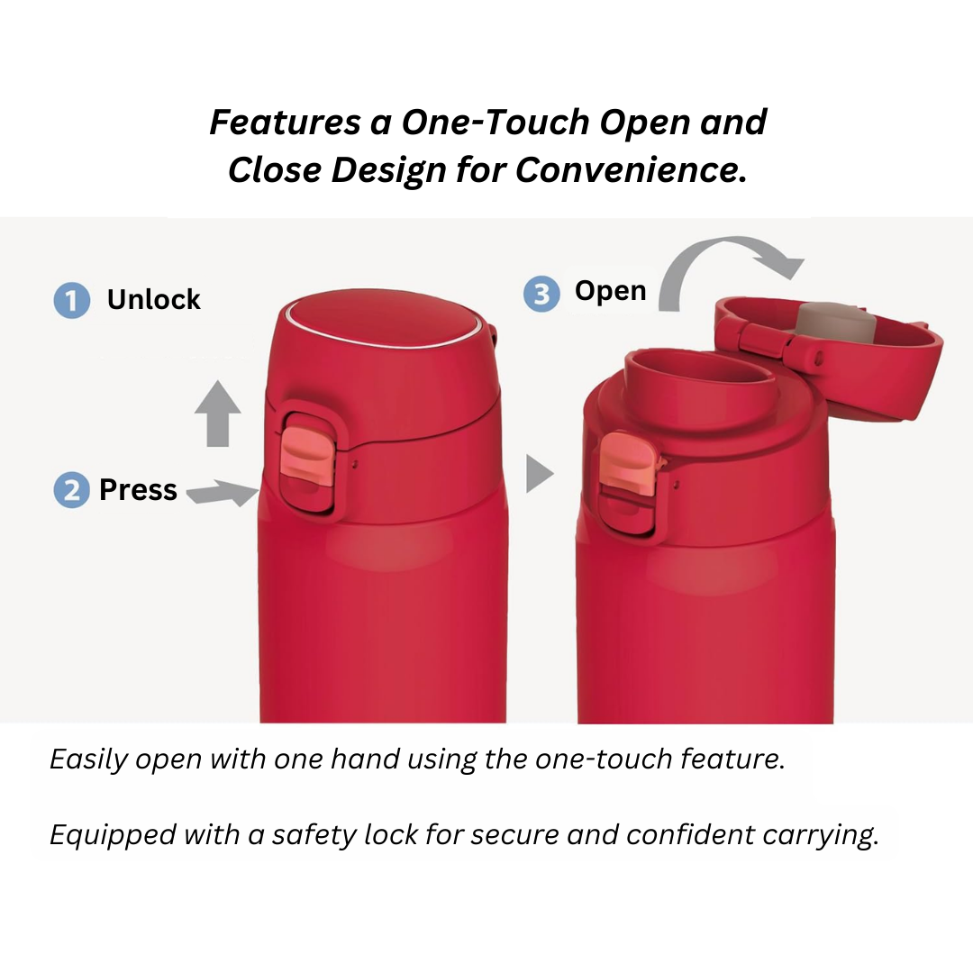 PEACOCK AKM-70/55 550/700ML One Touch Thermos Flask Water Bottle SUS316 ...