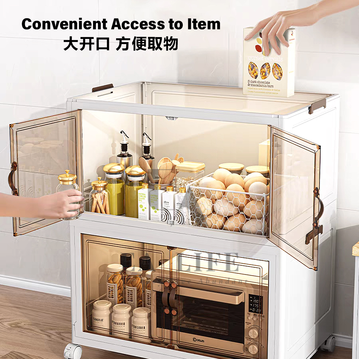 Foldable Clothes Cabinet Storage Box Stackable Box Organizer Storage ...