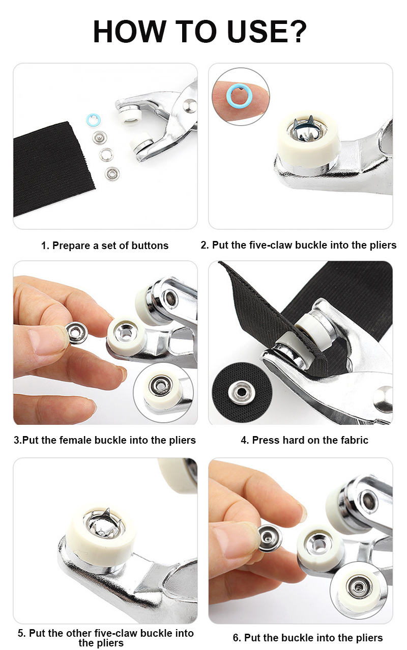 Five-claw Buckle Installation Set Metal Snap Button Set Hand Press ...