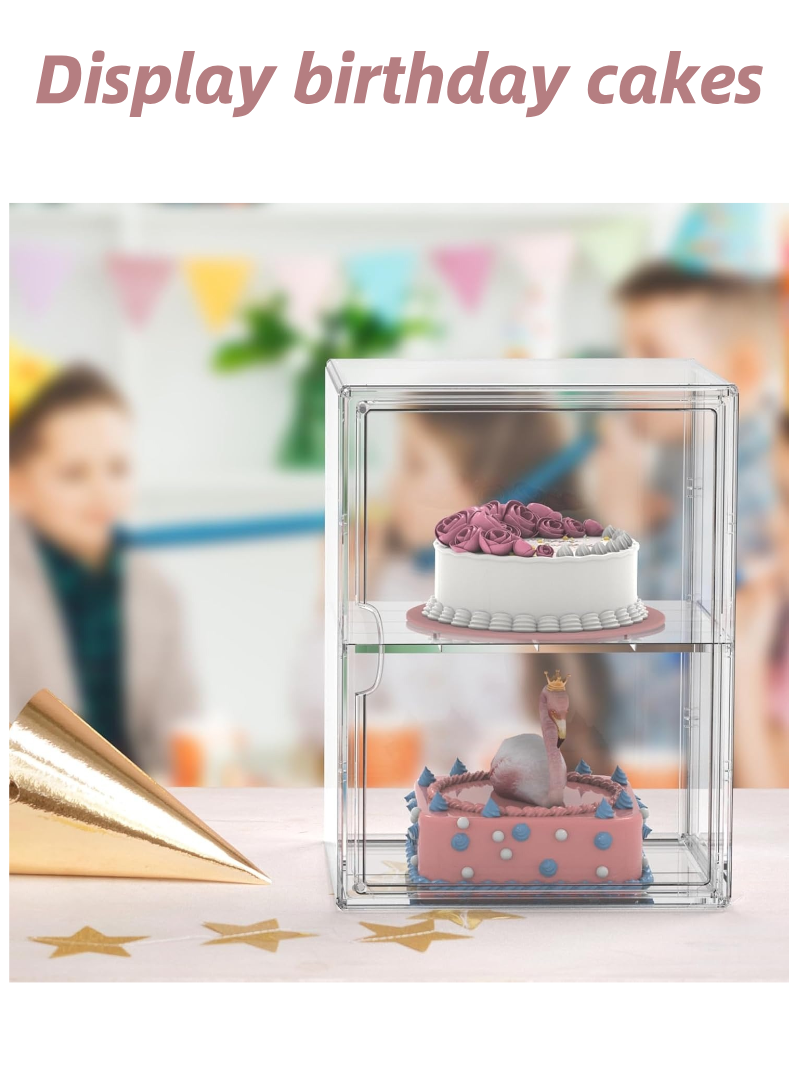 Cake Box Acrylic Display Case Stackable Storage Organizer DIY Bekas ...