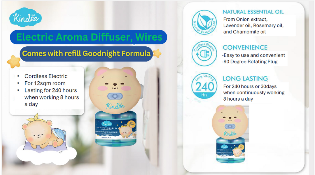 Kindee Organic Onion Goodnight Vaporizer -block nose nasal congestion ...