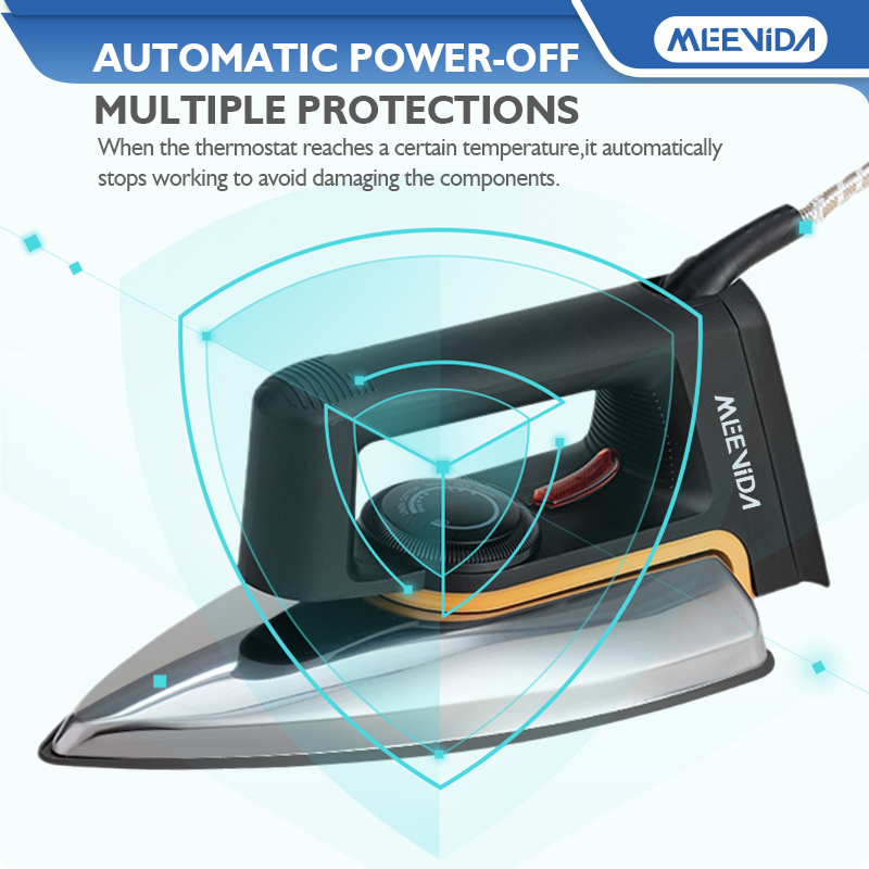 MEEVIDA High Seterika Iron Baju Handheld UK 1000W Fine Control Steam ...