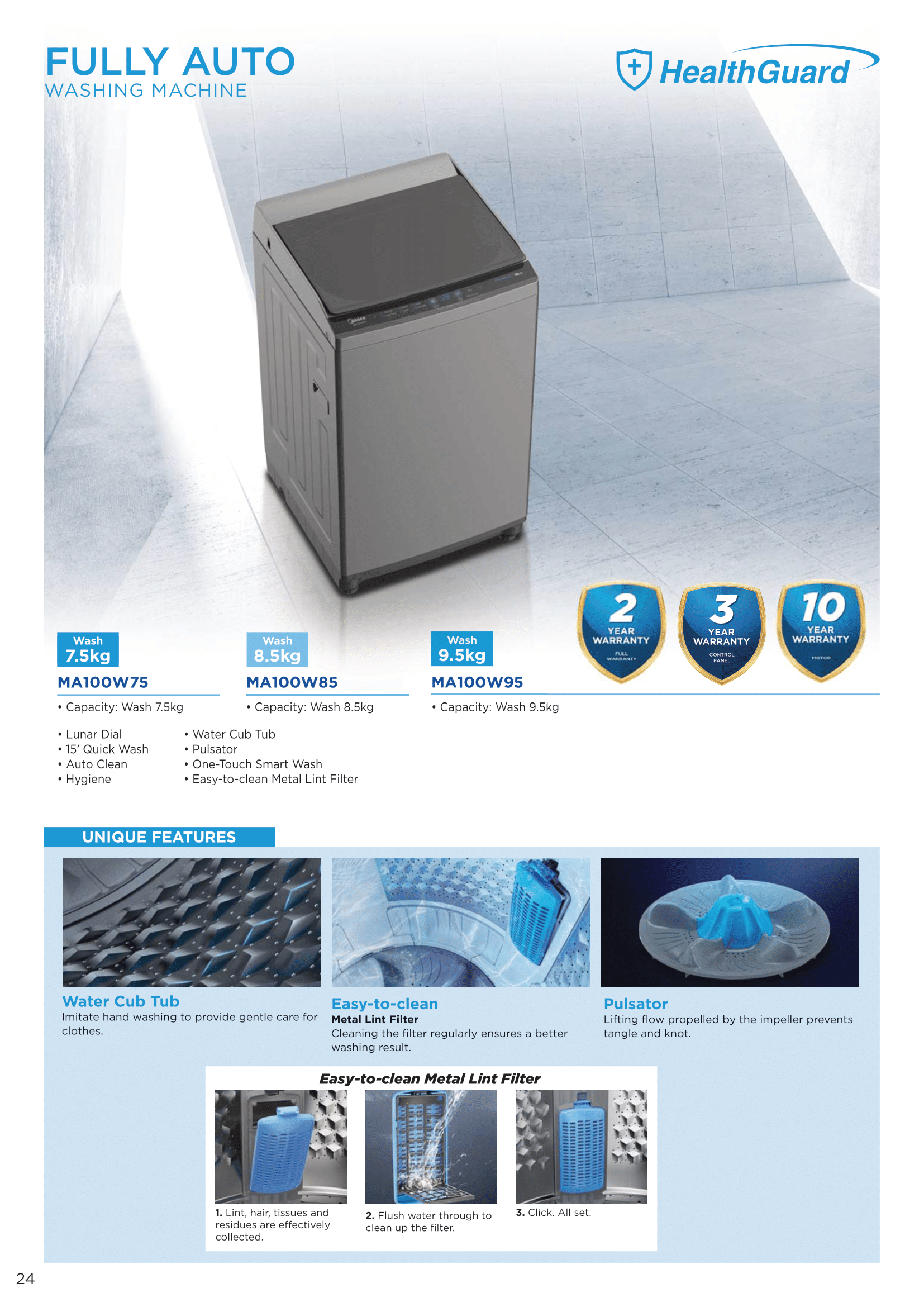 [COMBO] Midea Refrigerator (163L / 196L) MDRD229FGD42 MDRD268FGD28 ...