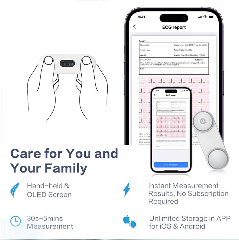Lepu Medical Portable Instant ECG Device Heart Health Monitor ...