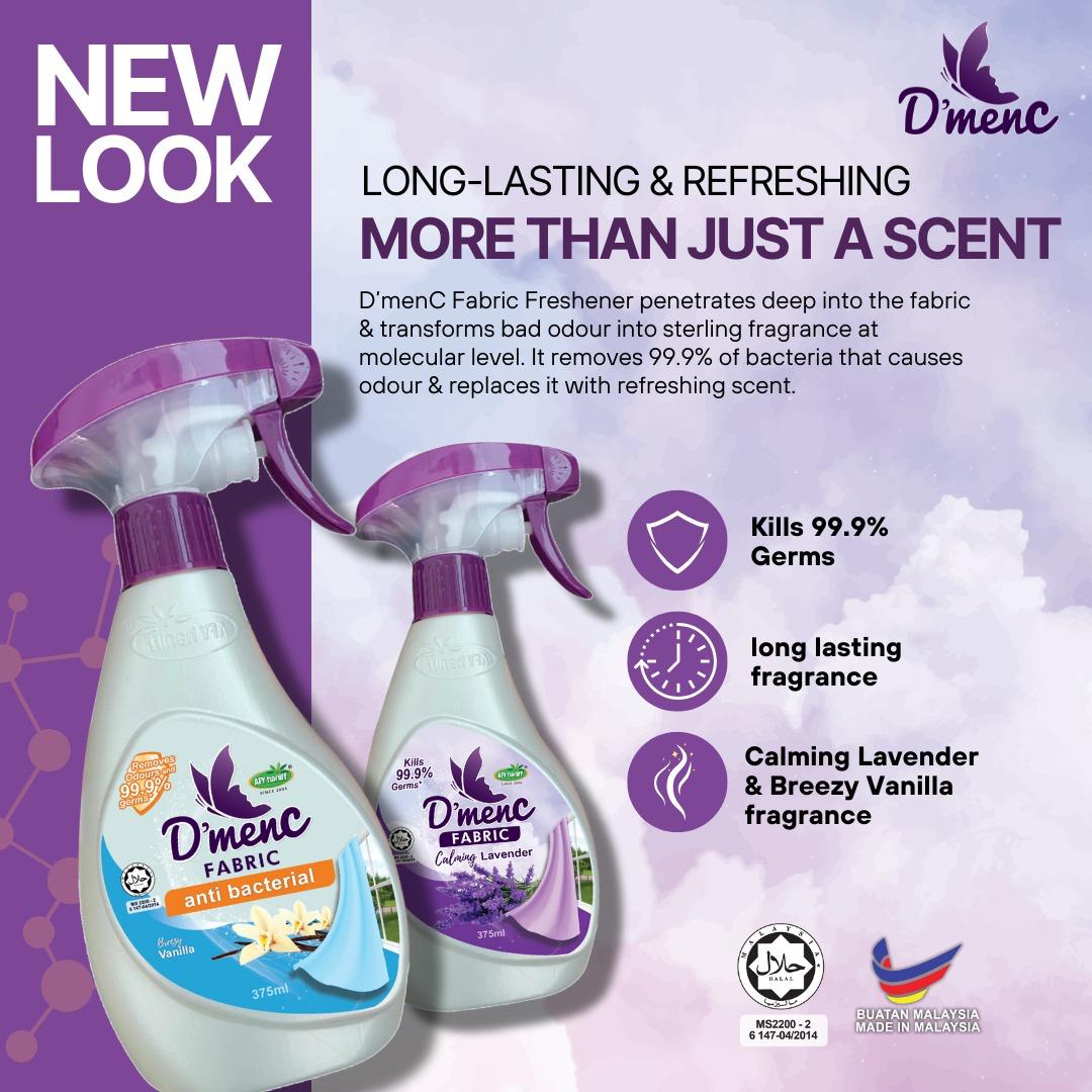 Afy Haniff D'menc® Fabric Freshener Spray With Antibac 99.9% 650ml ...