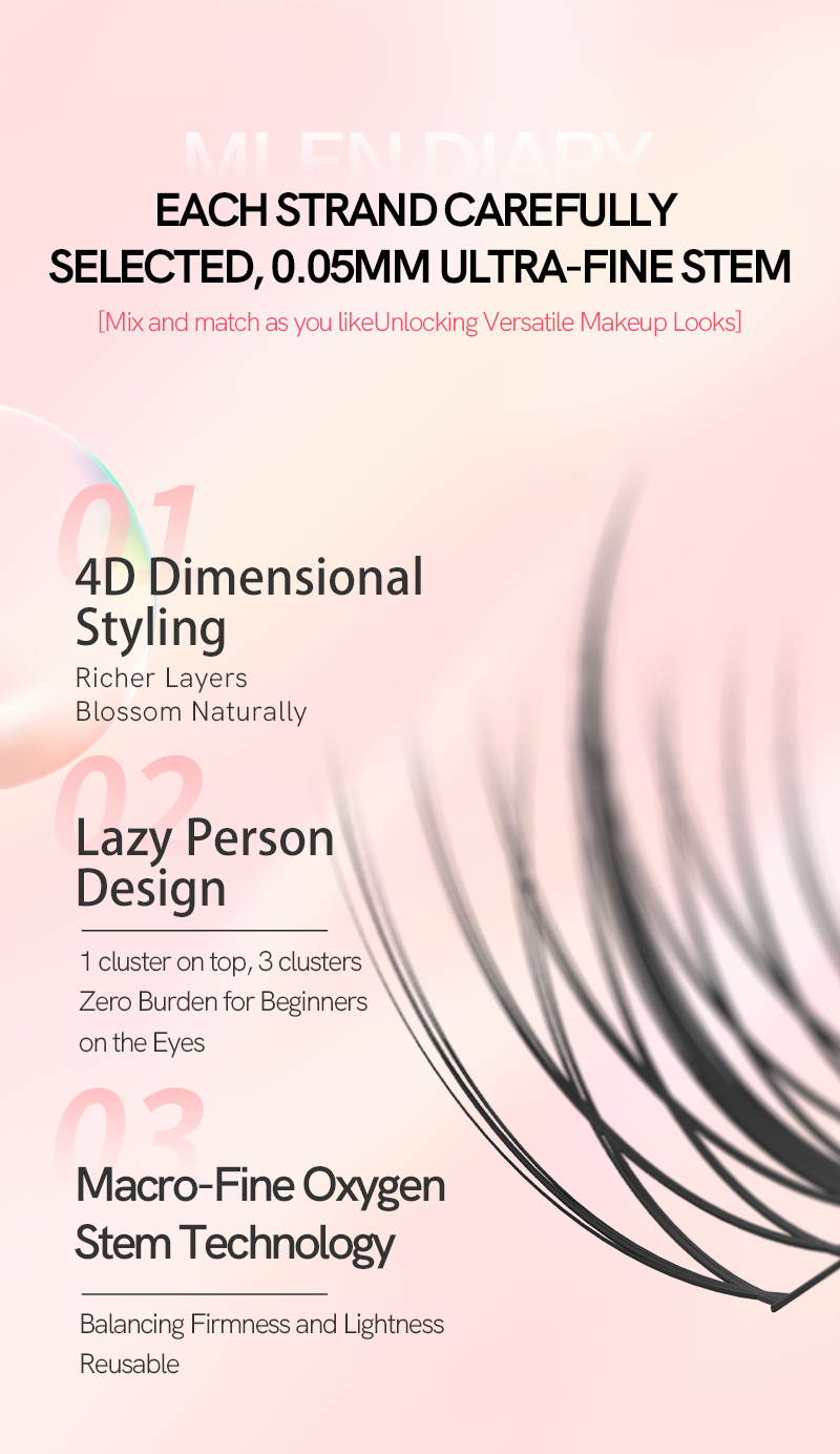 Mlen Diary False eyelashes natural devil pure wild single cluster ...