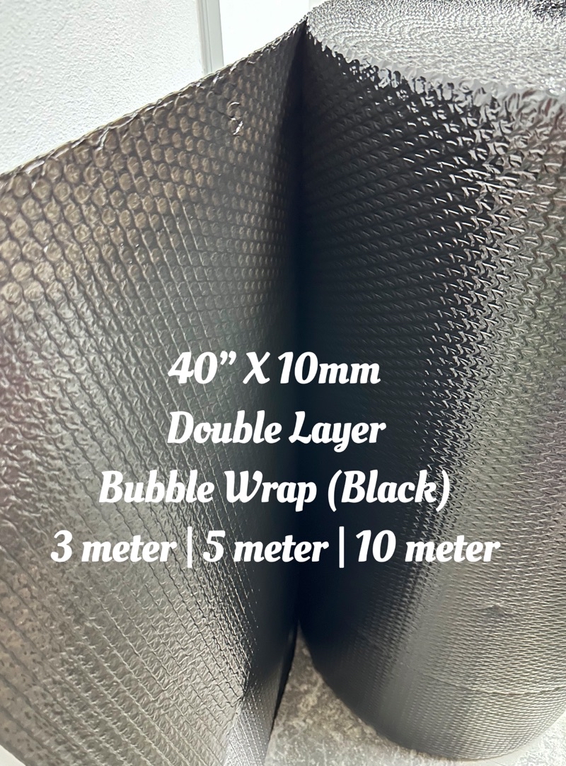 40” Double Layer Bubble Wrap_Black_105cm X 10mm X 3meter | 5meter | 10meter | Shopee Malaysia