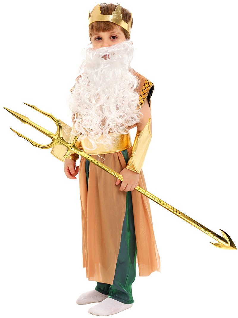 MYLITTLELASS Children The Little Mermaid King Triton Costume Set Golden ...