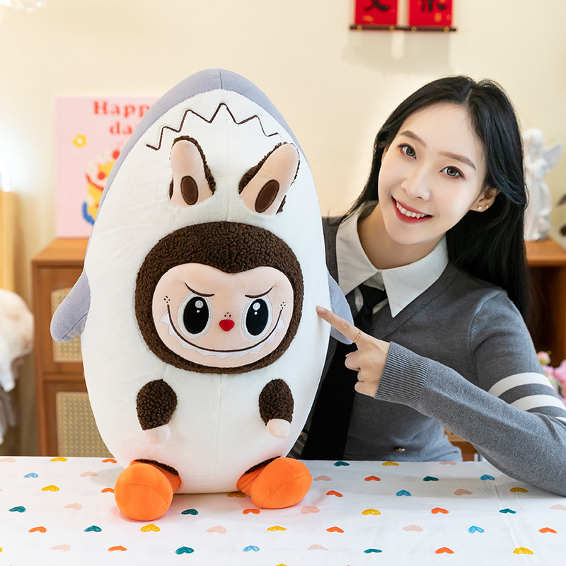 Shark Labubu Plush Toy Cartoon Cute Soft Comfort Plushie Stuffed Toys ...