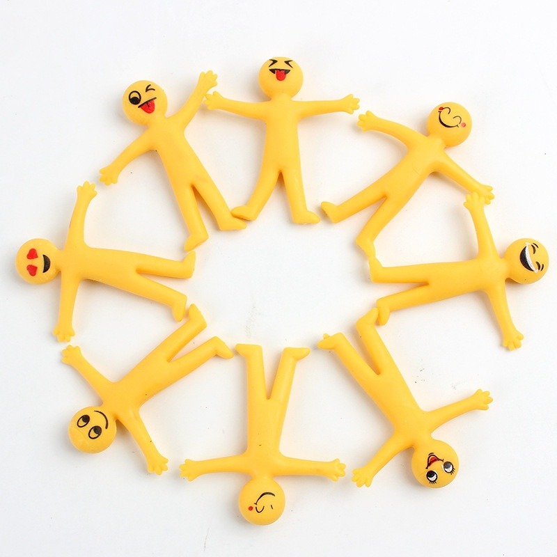 [1Pcs] Flexible Yellow Little Man Toys Soft Squeeze Toys Toys Vent ...