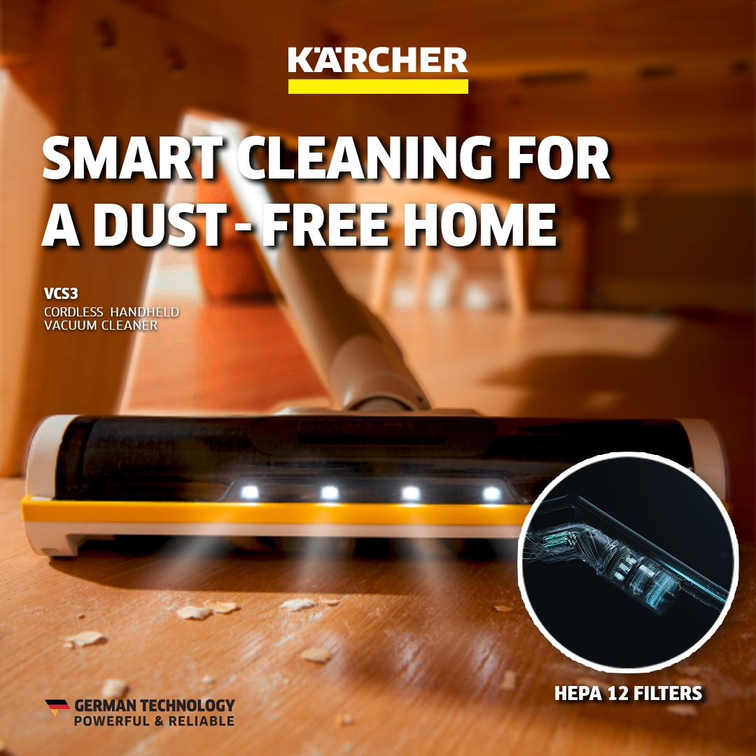 Karcher VCS 3 pembersih vakum genggam tanpa wayar, cordless handheld ...