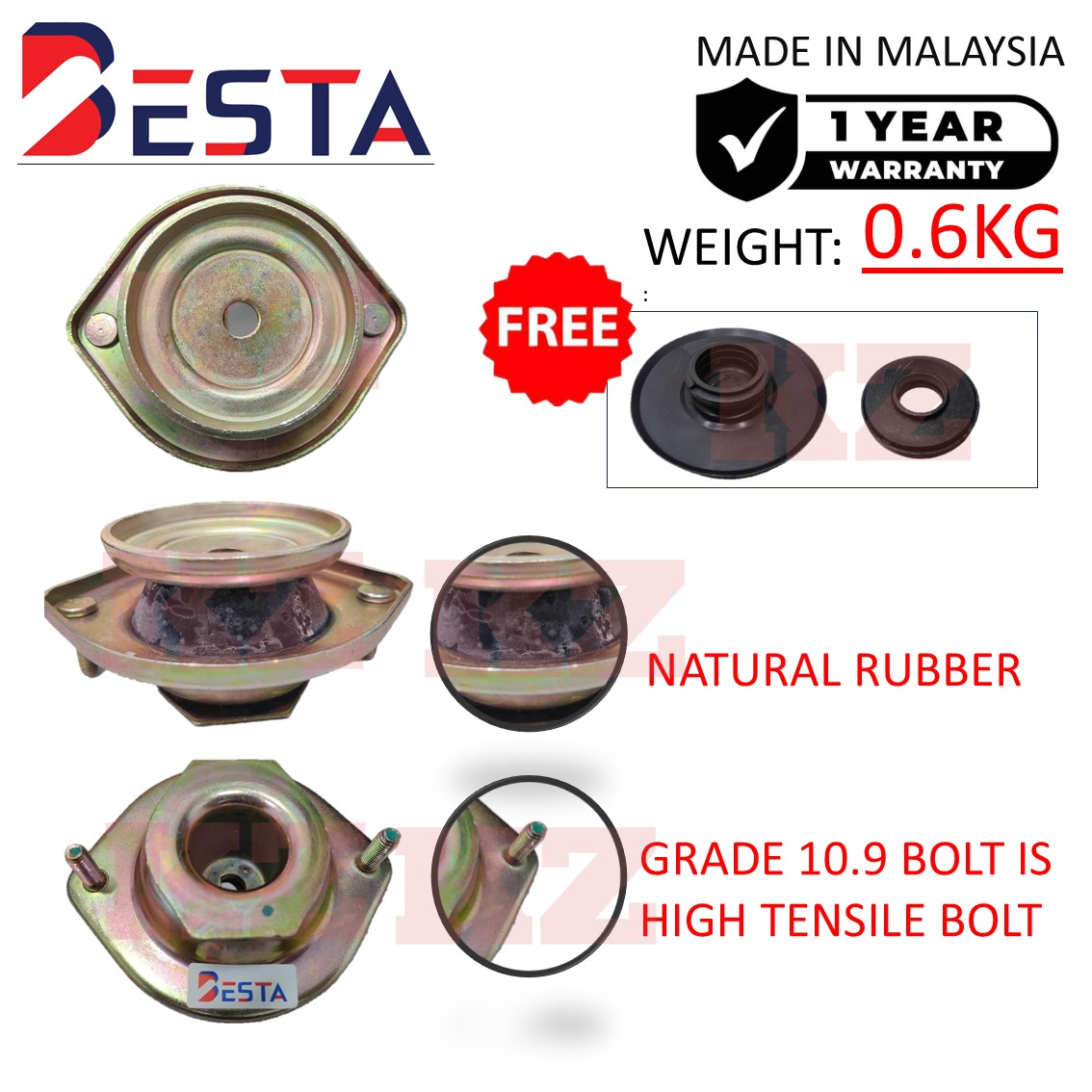 DAIHATSU JAPAN -2 IN 1 SET - FRONT ABSORBER MOUNTING/BEARING/CAP SET ...