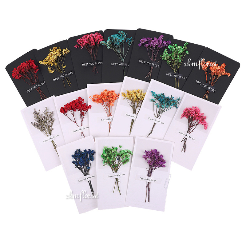 (32PCS) DRIED FLOWER CARD Love Kad Hati Kad Ucapan Gift Greeting Best ...